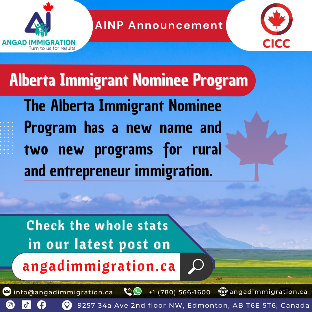 Alberta Immigration announced new name, programs, draw results for PNP
