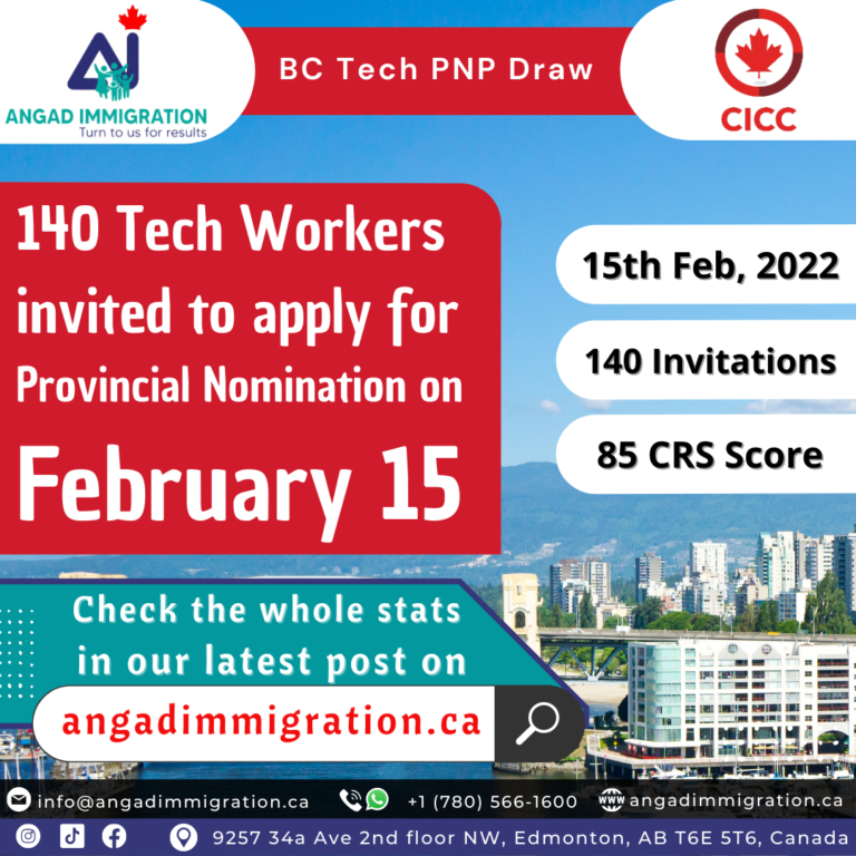 British Columbia PNP tech draw issued 140 Immigration invitation